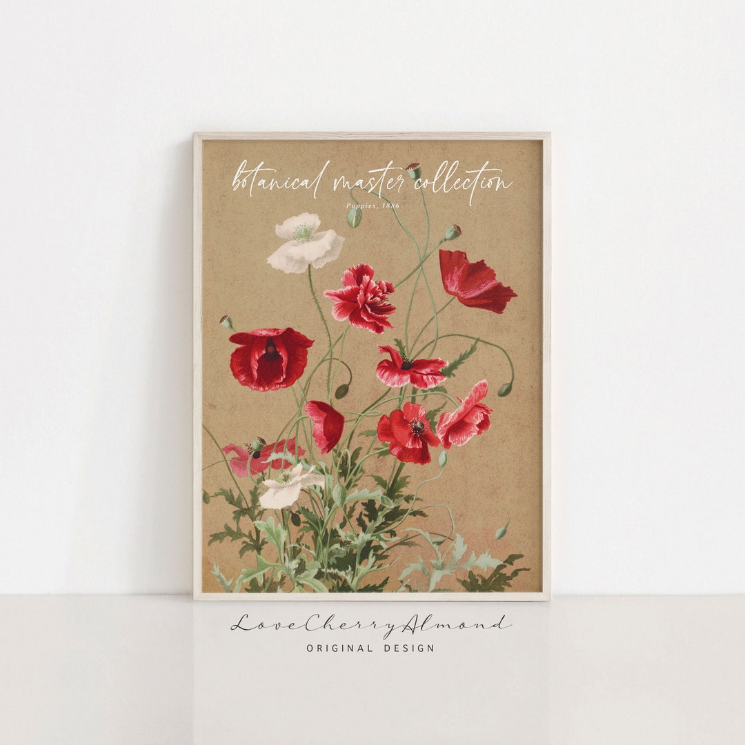 Louis Prang & Co. poppies 1886 Printable Gallery - Etsy