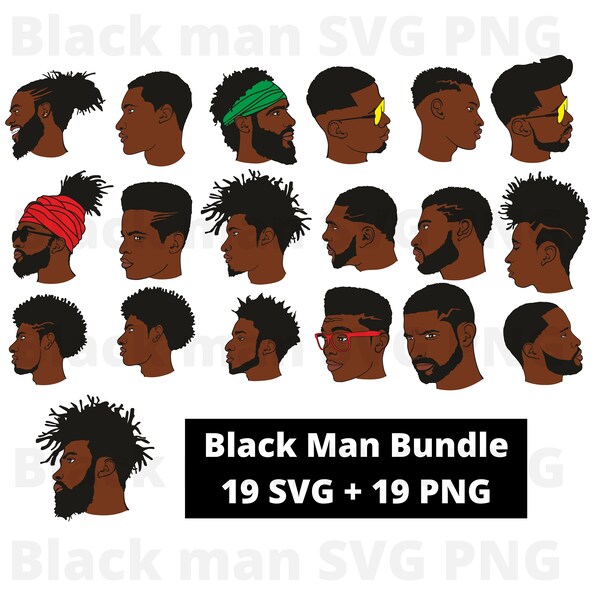 African Man Svg - Etsy