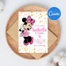 Personalized and Editable Minnie Mouse Invitation Minnie Mouse Birthday ...