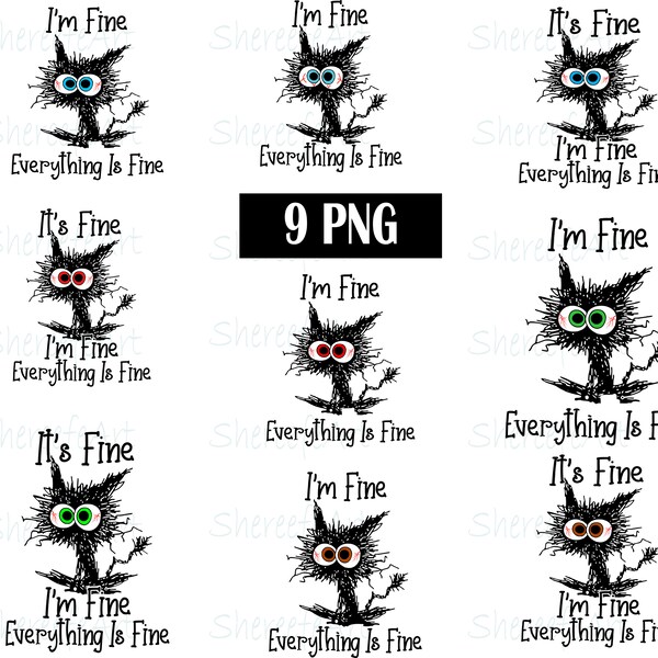 Svg It's Fine I'm Fine - Etsy