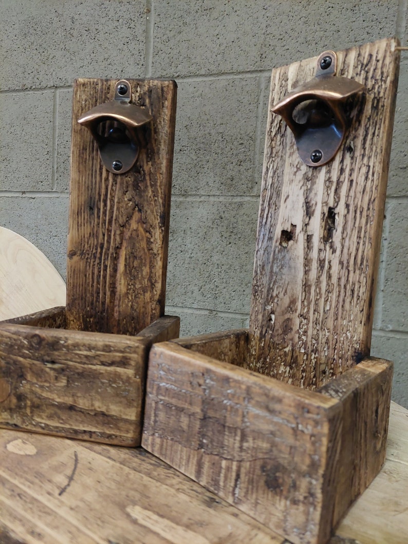 Rustic Reclaimed Wood Bottle Opener - Etsy