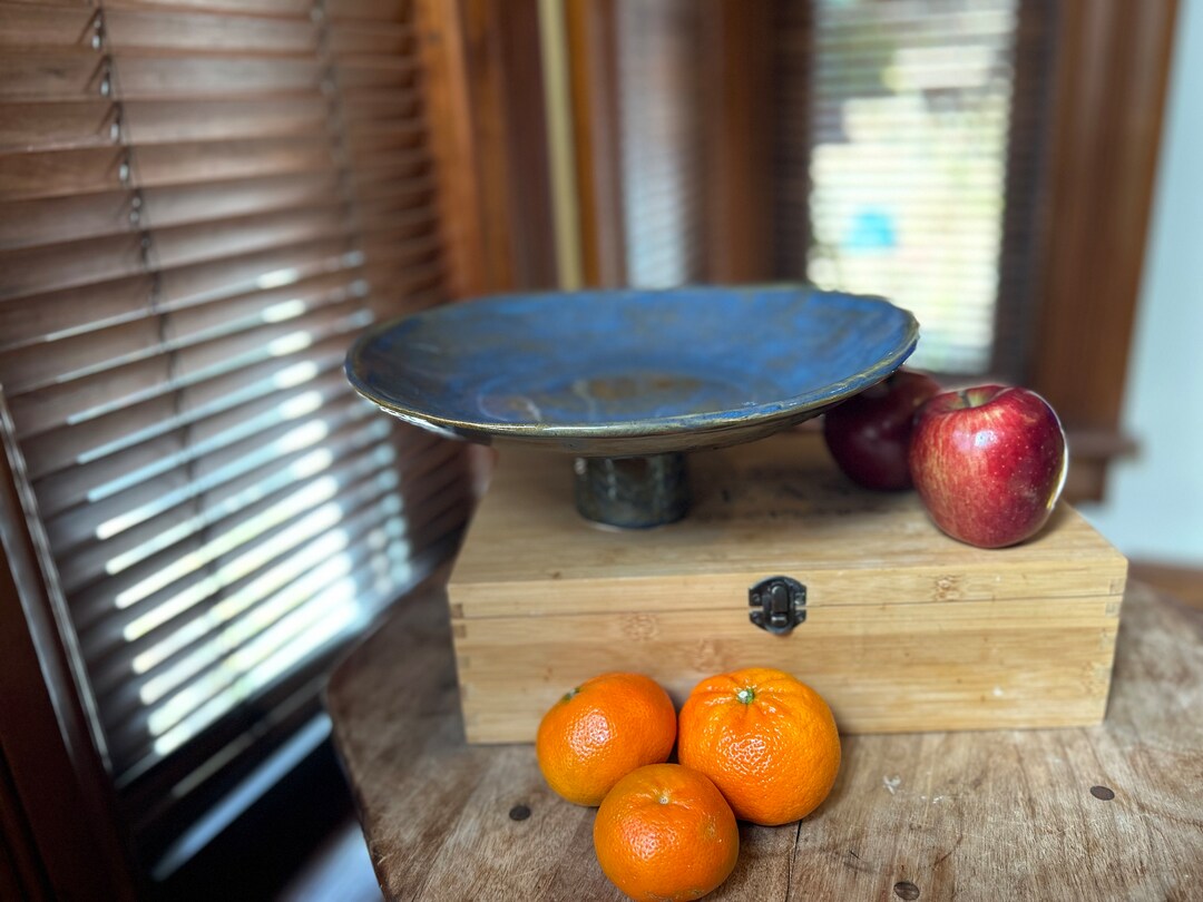 Rustic Ceramic Art Raised Platter Plate - Etsy