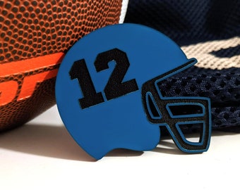 Football Helmet Number Decal - Etsy