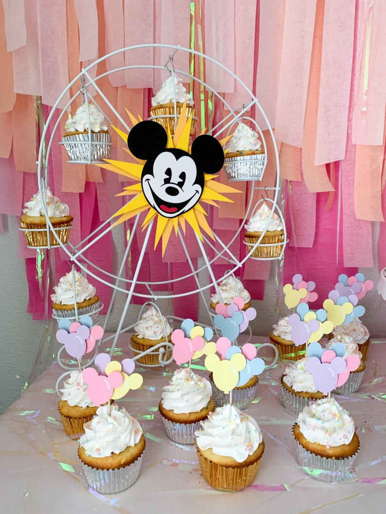 Mickey Balloon Cupcake Topper - Etsy