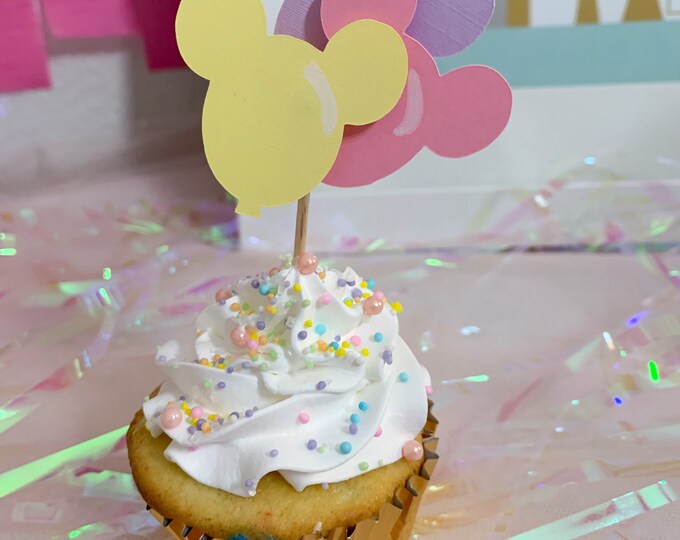 Mickey Balloon Cupcake Topper - Etsy