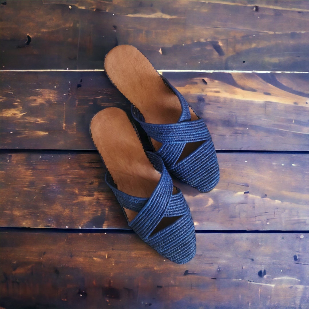 Moroccan Raffia Sandal Raffia Sandals for Women Summer Sandals Raffia ...