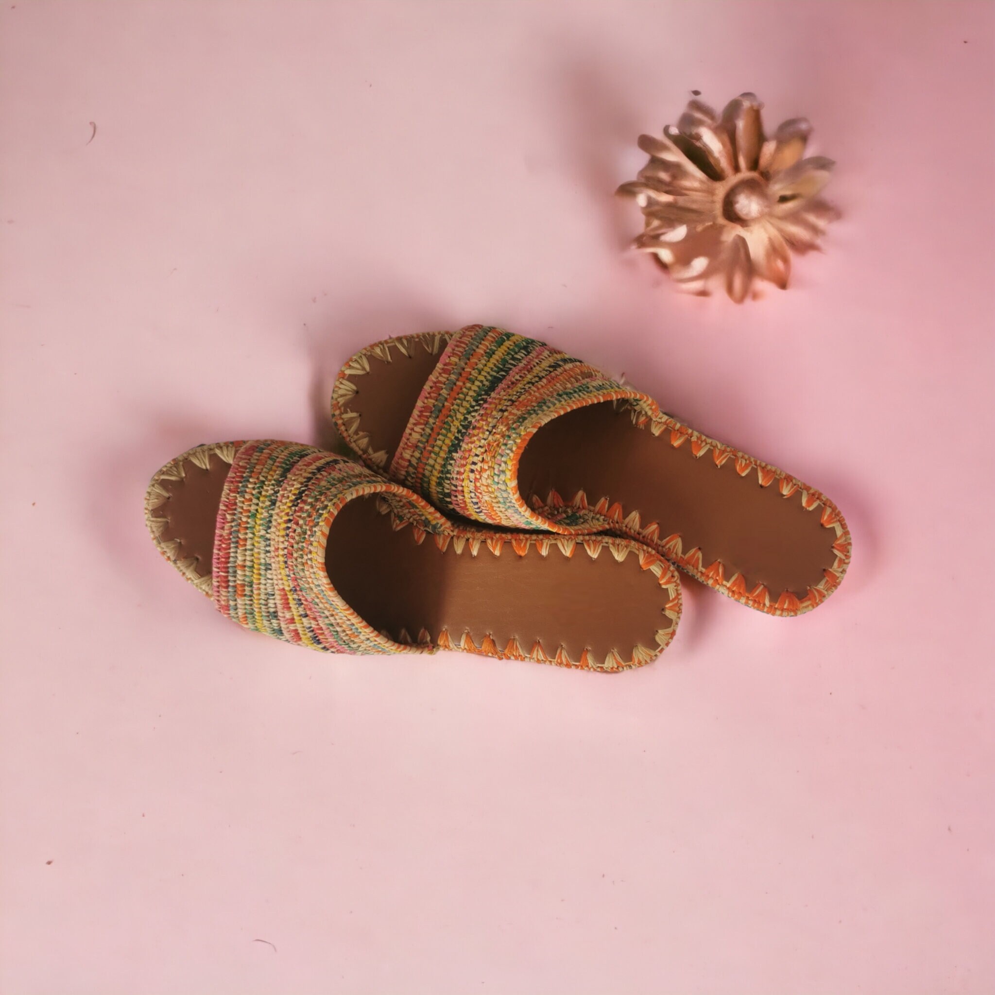 Natural Raffia Sandals, Raffia Mules,raffia Sandals Slippers for Women ...