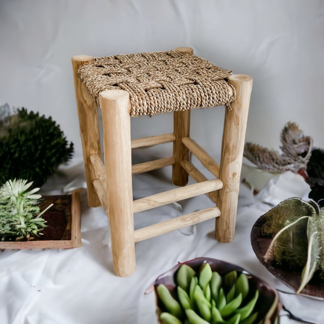 Different Colors Rattan Hight Bar Stools, Handcrafted Chair, Braided ...