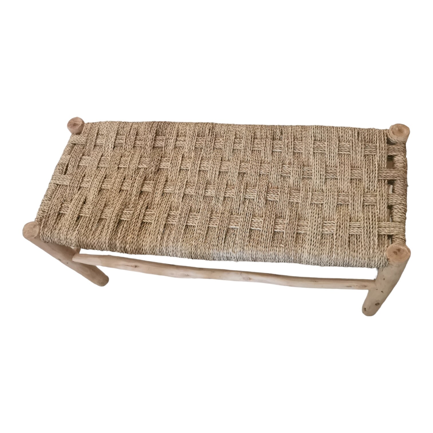 Moroccan Traditional Wooden Straw Bench Berber Chair Made - Etsy