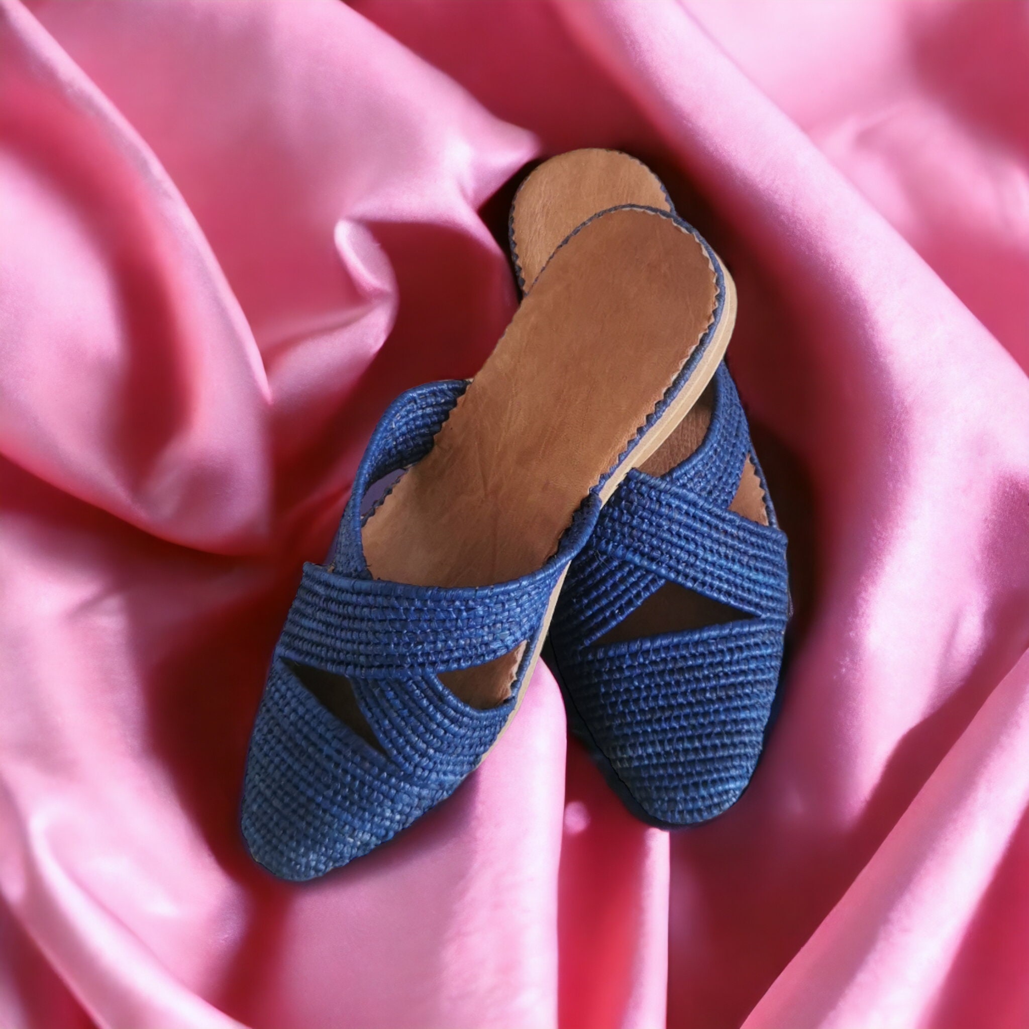 Moroccan Raffia Sandal Raffia Sandals for Women Summer Sandals Raffia ...