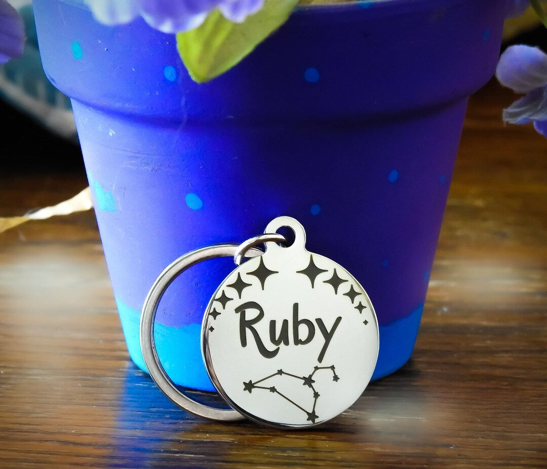Pet Tag; Zodiac Sign Charm; Zodiac Constellation Pet Tags; Pet ...