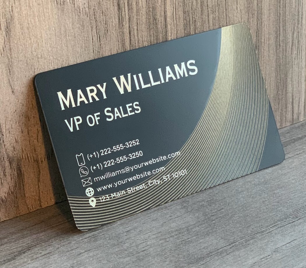 Steel Business Cards; Thick Metal Cards; Black Steel Business Cards ...