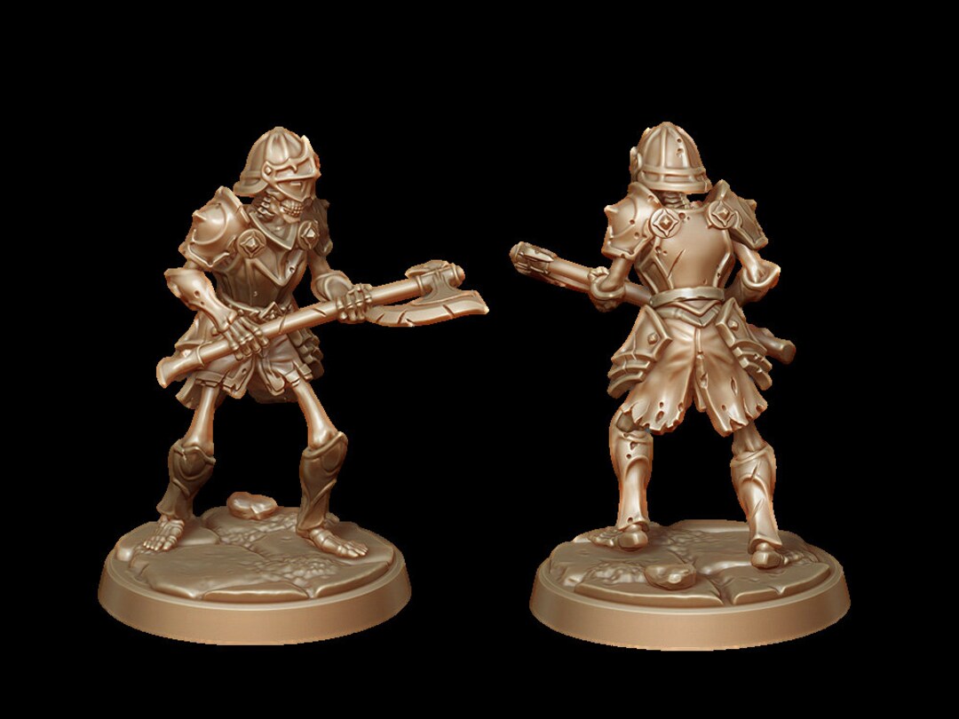 Skeleton Warrior Two-handed Axe X1 8K Printed RPG - Etsy