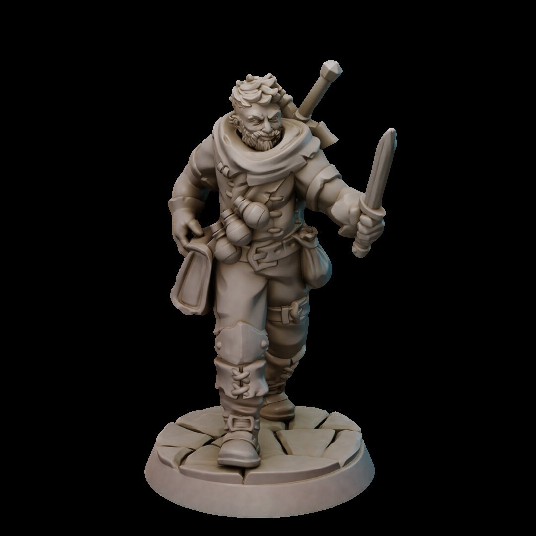 Male Bandit Robber 8K Printed RPG Miniature Dnd Pathfinder - Etsy