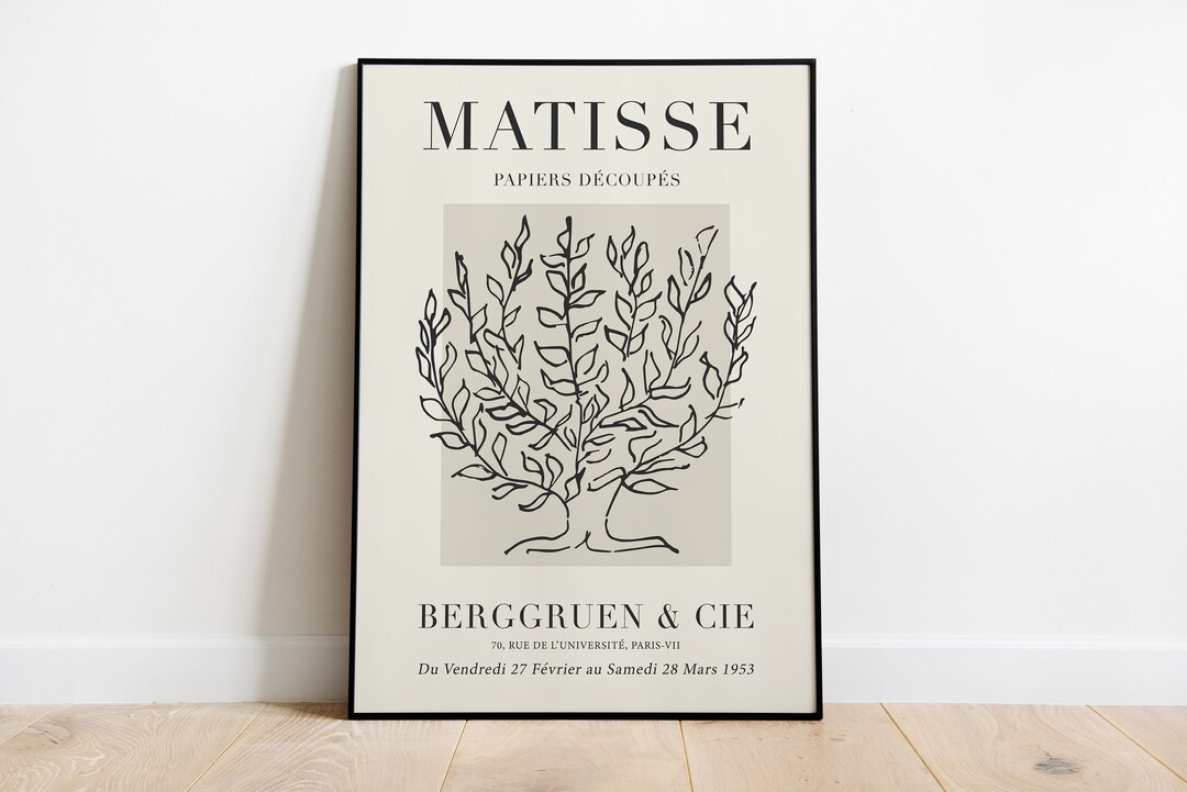 Henri Matisse Tree Print, Matisse Art Poster, Minimal Line Drawing Wall ...