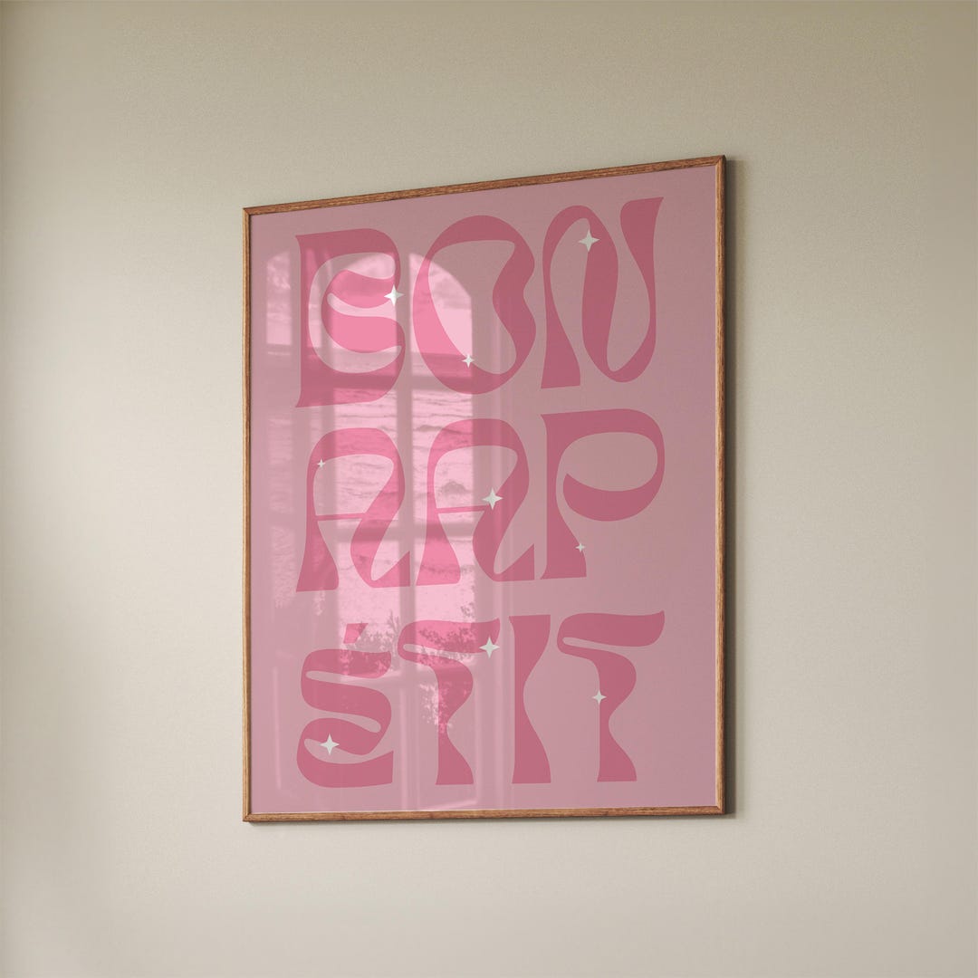 Bon Appetite Poster, Aesthetic Wall Decor , Kitchen Decor, Kitchen Wall ...
