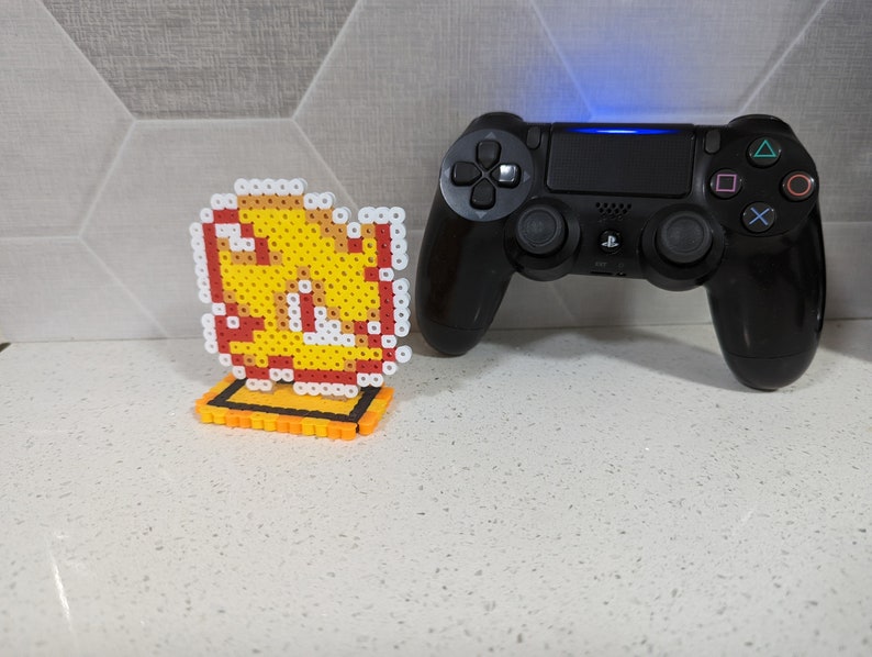 Custom Sonic the Hedgehog Perler Bead Sprite Stand - Etsy
