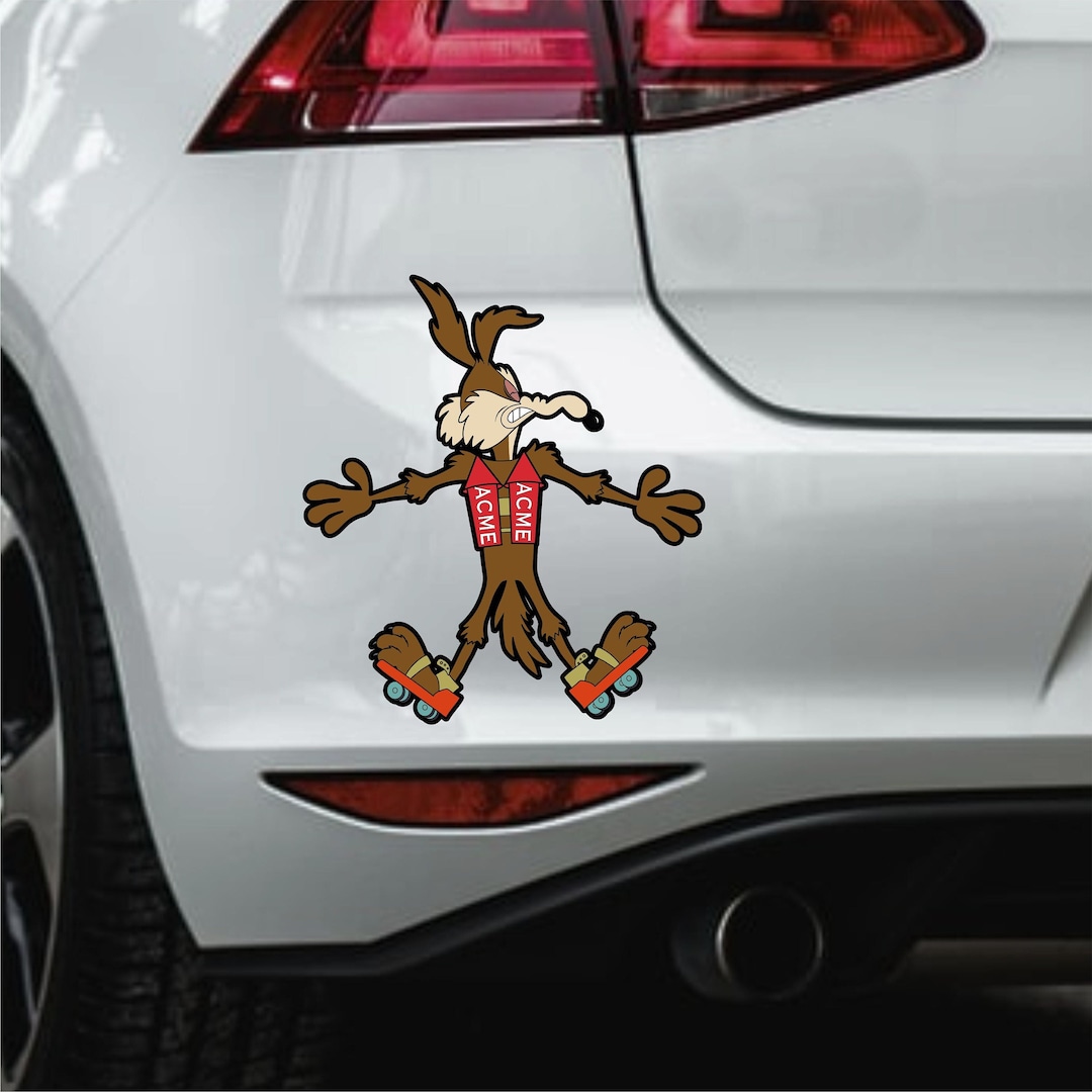 Wile E Coyote With Rockets Vinyl Decal Sticker for Laptop - Etsy