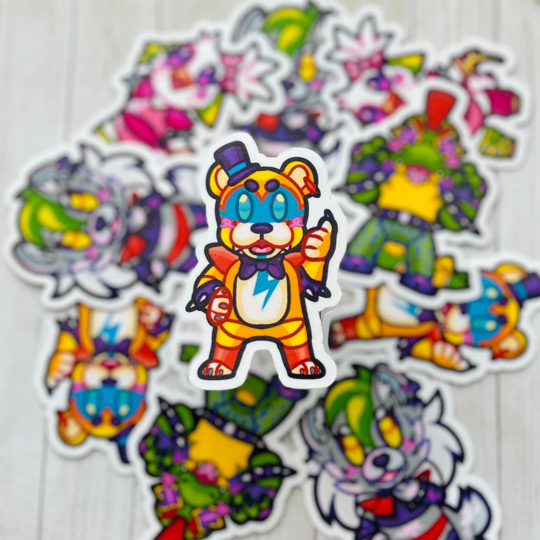 FNAF Security Breach | Animatronic Chibi Stickers | Roxanne Wolf ...