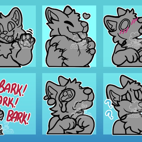 Canine YCH Telegram Sticker Base P2U Base - Etsy Australia