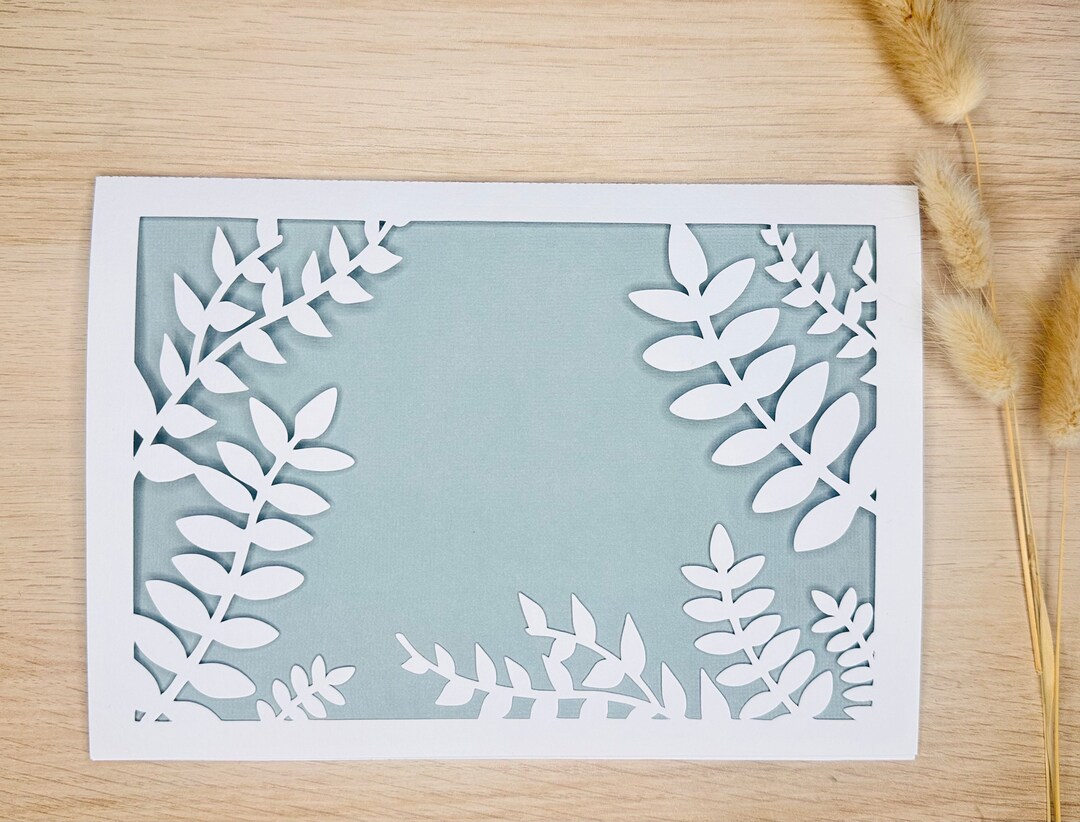 SVG File, Foliage Card Cutting Machine, SVG Cutting File Card Template ...