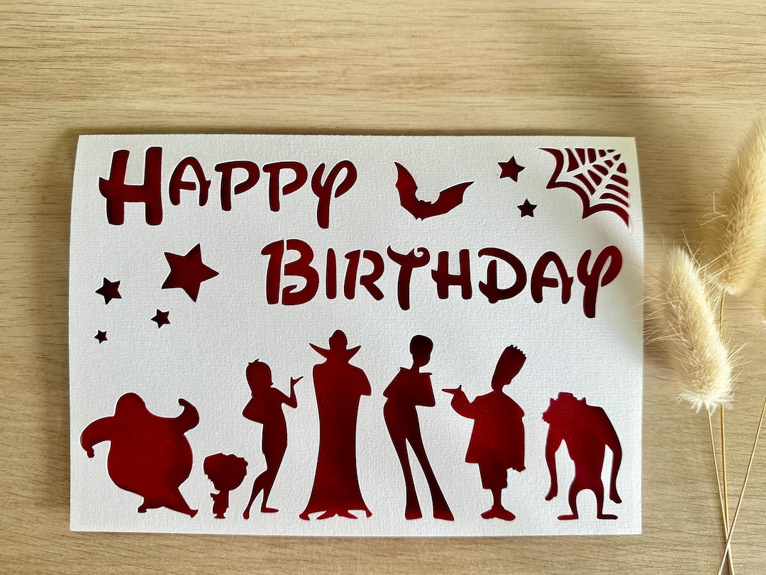 Hotel Transylvania Birthday Card Cutting File, SVG File, Birthday Card ...