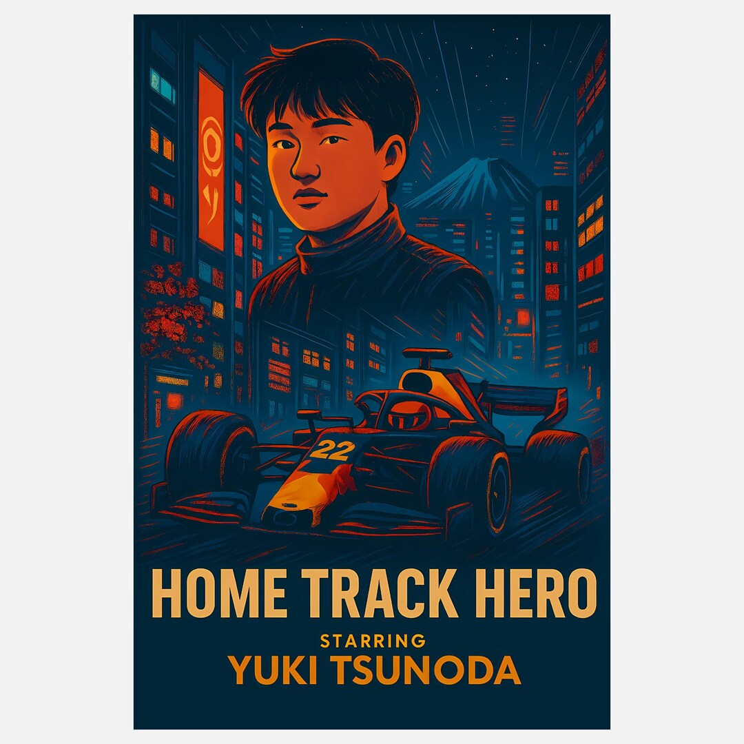 Yuki Tsunoda F1 Poster – Japan GP Anime Style Digital Download – Home ...