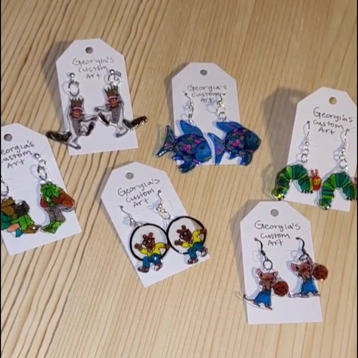 Classical Book Character Earrings - Etsy