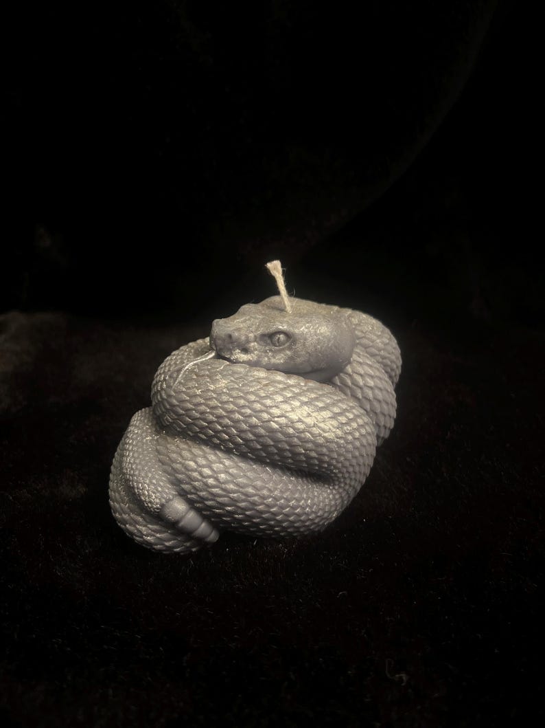 Coiled Snake Sculpted Candle - Etsy