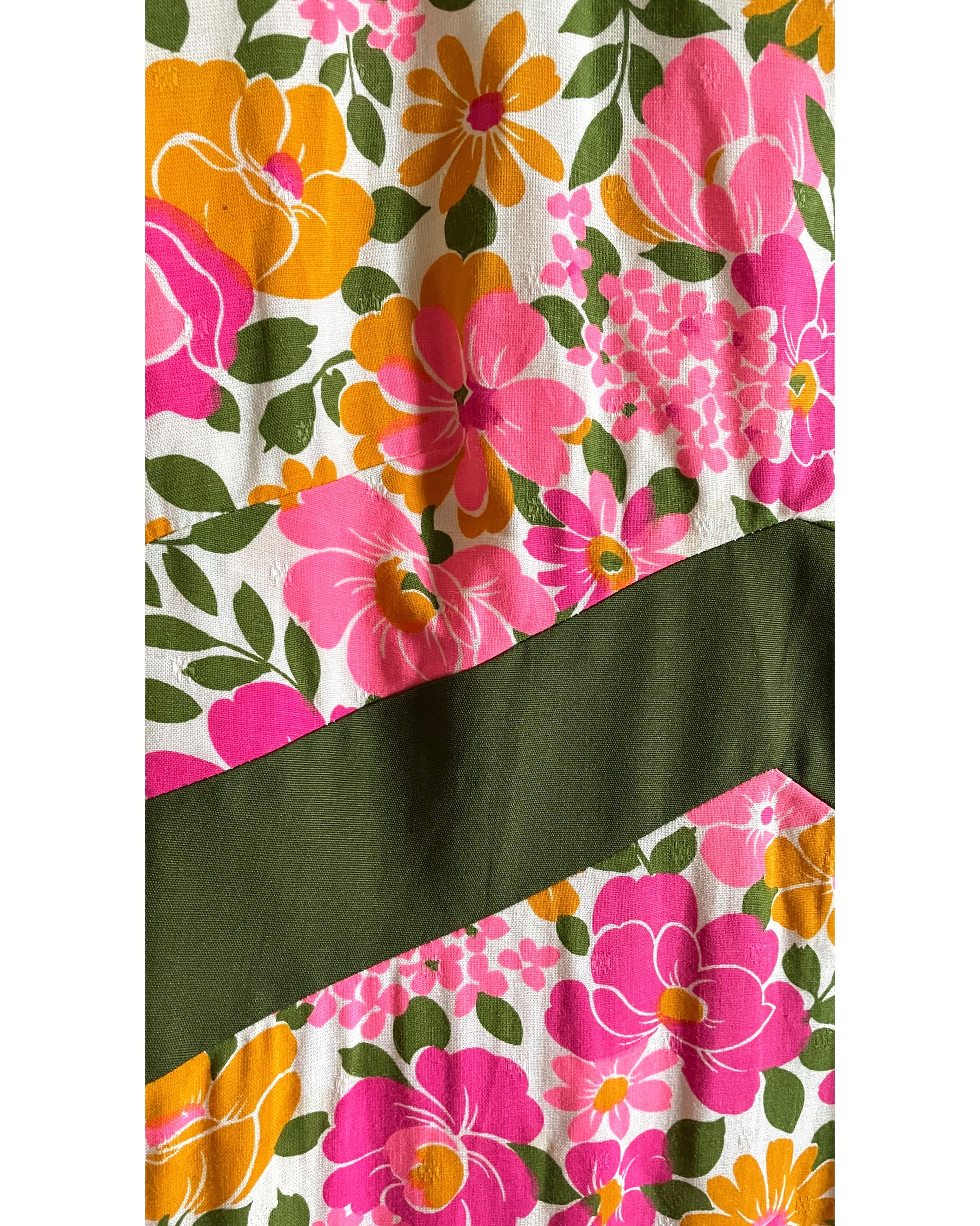 Vintage 60s 70s Floral Maxi Dress Palm Beach Style 60s 70s Dress Floral Linen Maxi 70s Dress ...