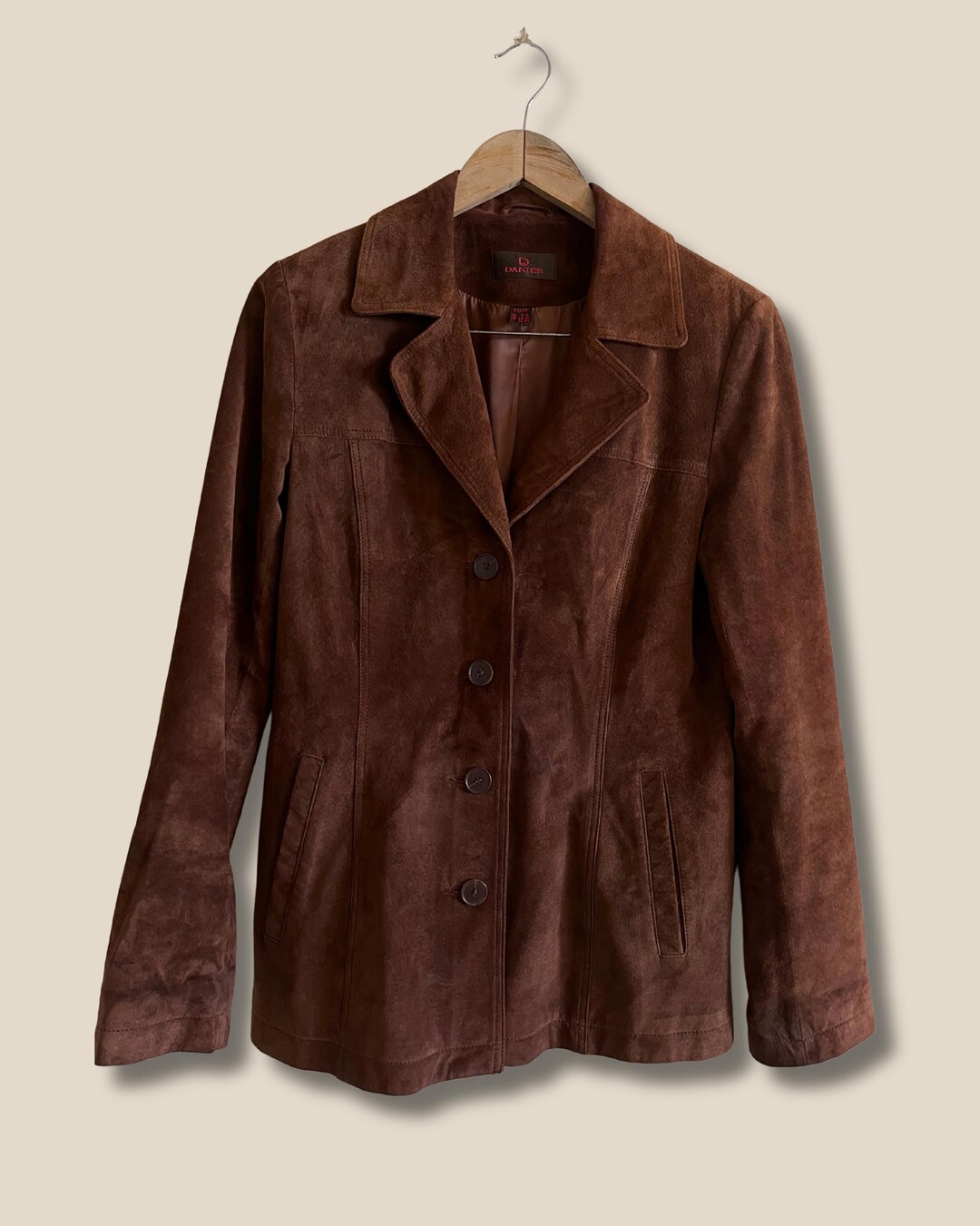 Vintage Chocolate Brown Suede Jacket | Suede Brown Jacket | 90s 2000s ...