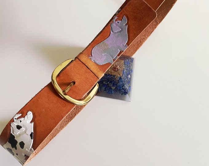 Vintage Diane Weiss NYC Belt 80s 90s, Pig Theme, Pig Belt, Collectors ...