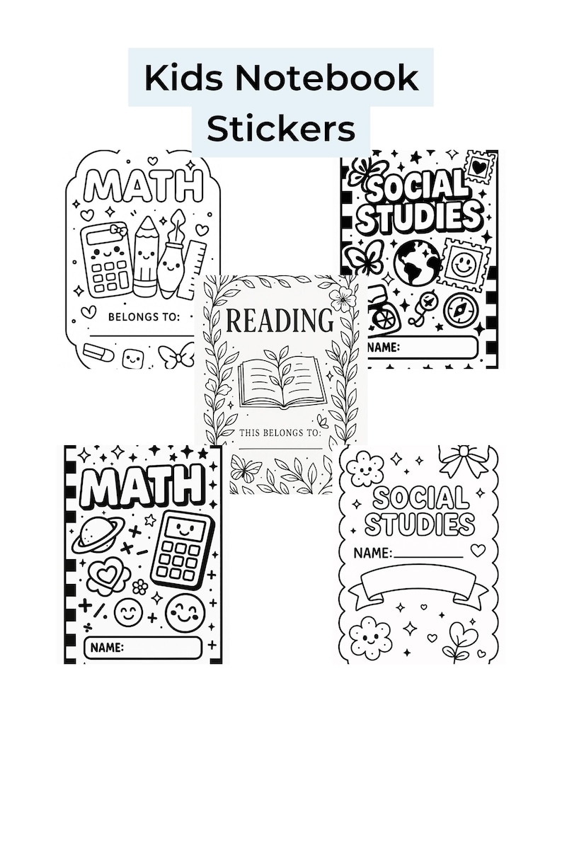 Printable Student Subject Labels: Coquette, Y2K, Kawaii, Botanical ...