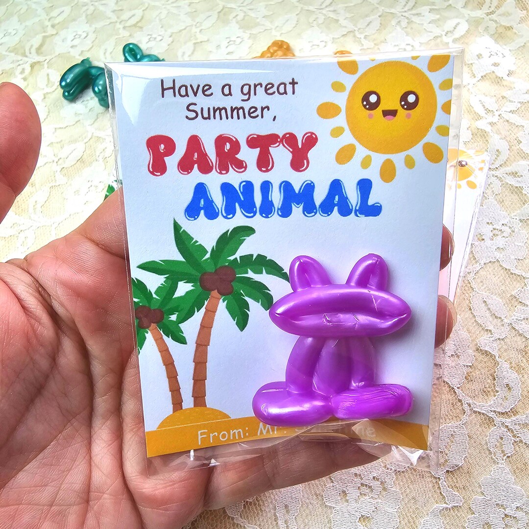 End of School Party Favor: Balloon Animal Squishy Toy - Etsy
