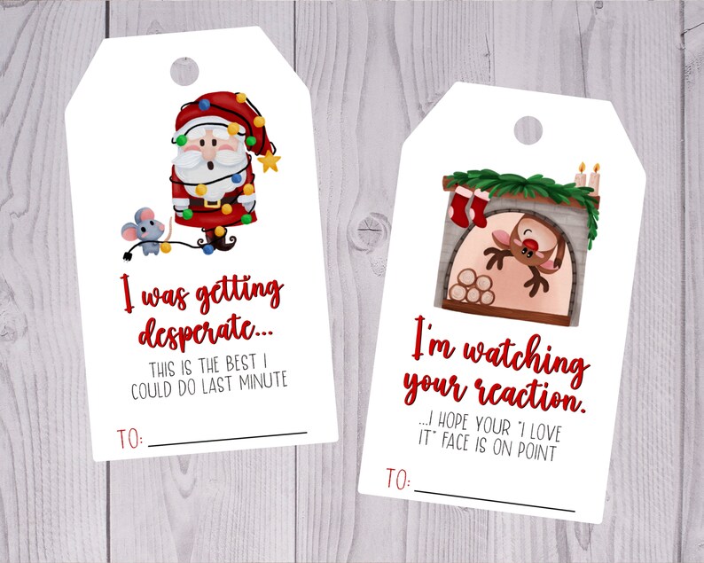 Funny Christmas Gift Tags – Printable Holiday Favor Tags (PDF) - Etsy