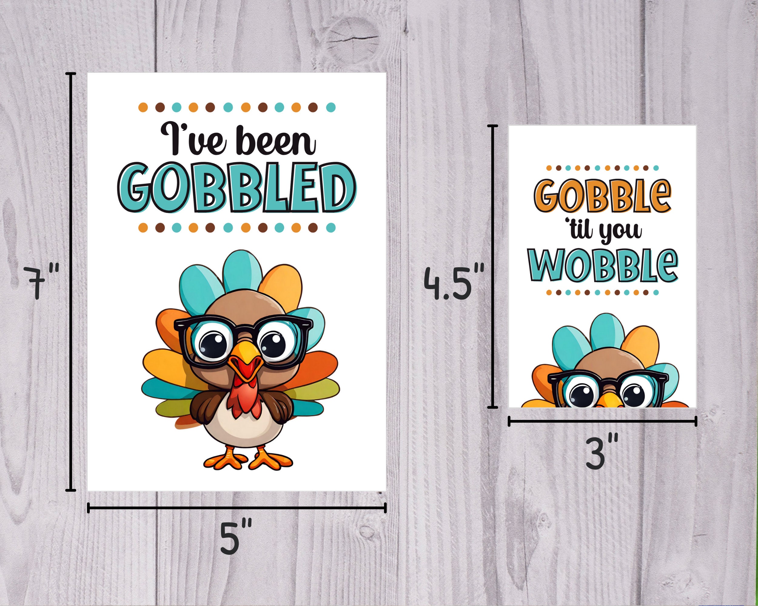 You've Been Gobbled Thanksgiving Game: Printable Turkey Gift (PDF) - Etsy