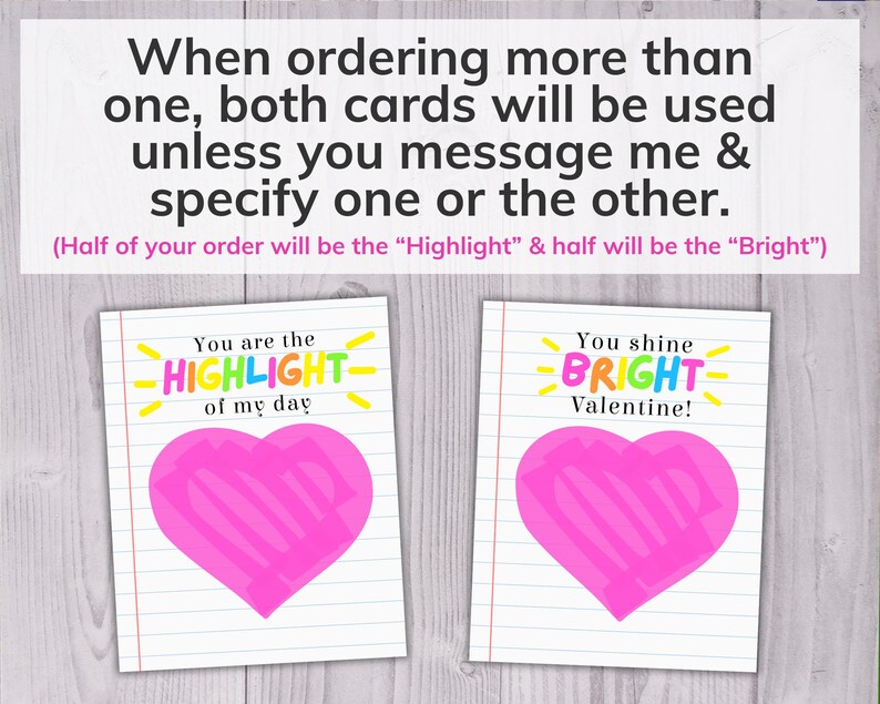Assembled DIY Highlighter Valentine's Day Cards for Kids, Tweens ...