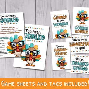 You've Been Gobbled Thanksgiving Game: Printable Turkey Gift (PDF) - Etsy