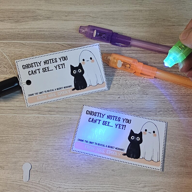 Printable Halloween Ghost Tags for Invisible Ink Pens: Kids Halloween ...