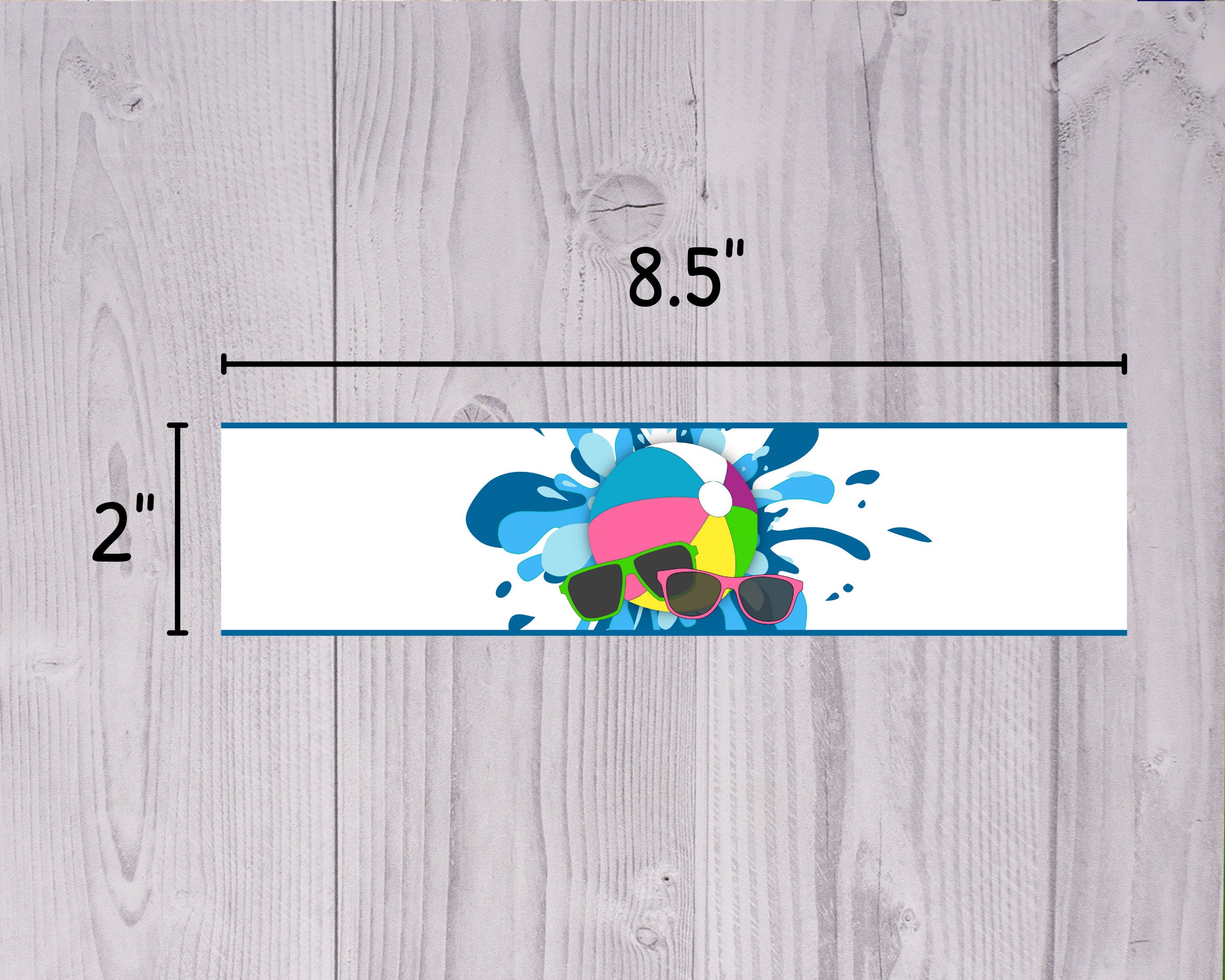 Pool Party Water Bottle Labels With Photo Editable Splash Pad Water ...