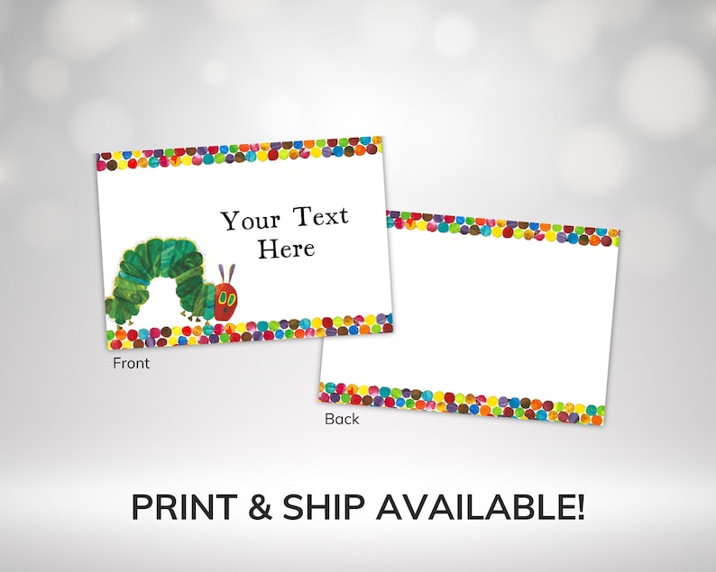 Hungry Caterpillar Food Labels: Kids Birthday Party Tent Cards ...