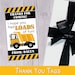 Construction Birthday Party Favor Tags, Hope You Had Loads of Fun Tags ...