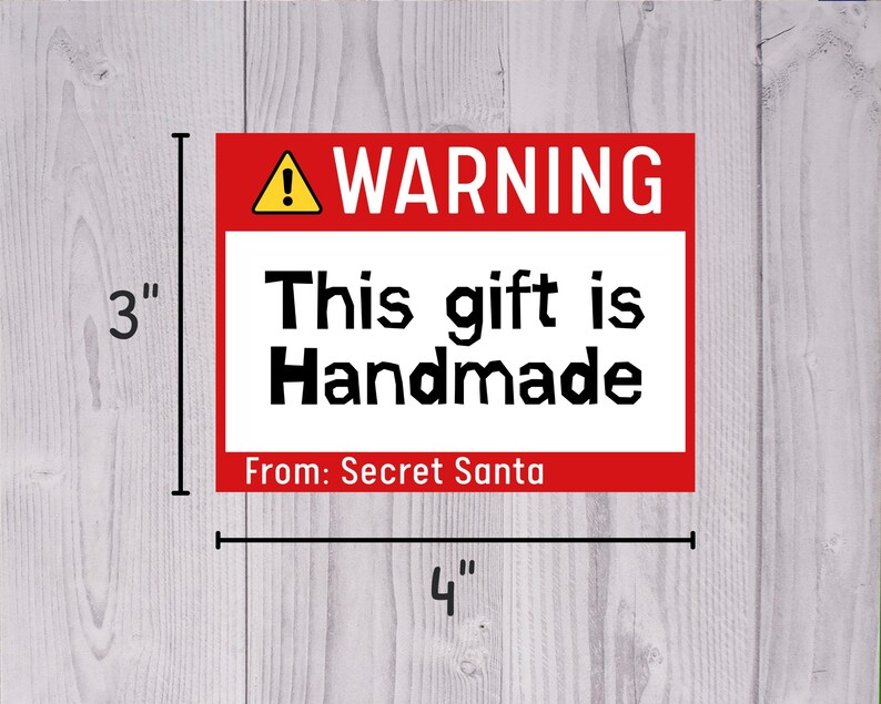 Funny Warning Gift Tags: Editable Humorus Christmas Caution Tags ...