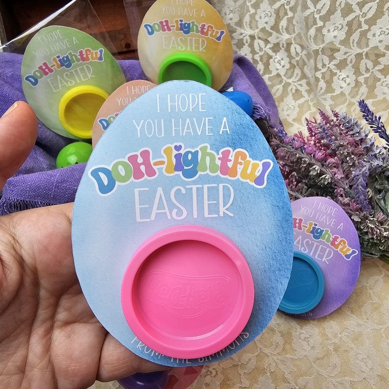Personalized Easter Play Dough Holder: Non Candy Treat (sets of 6) - Etsy