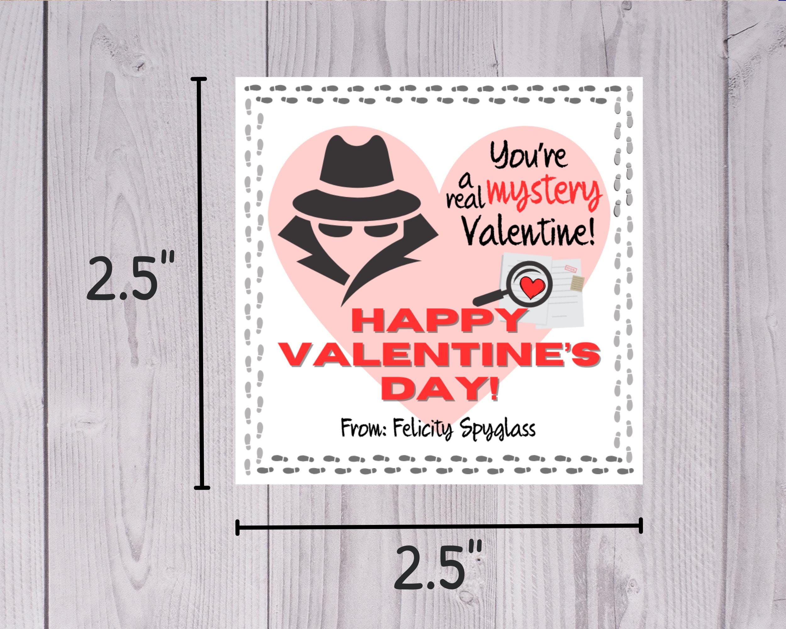 Printable Invisible Ink Valentine Tag: Elementary School Favor (digital ...