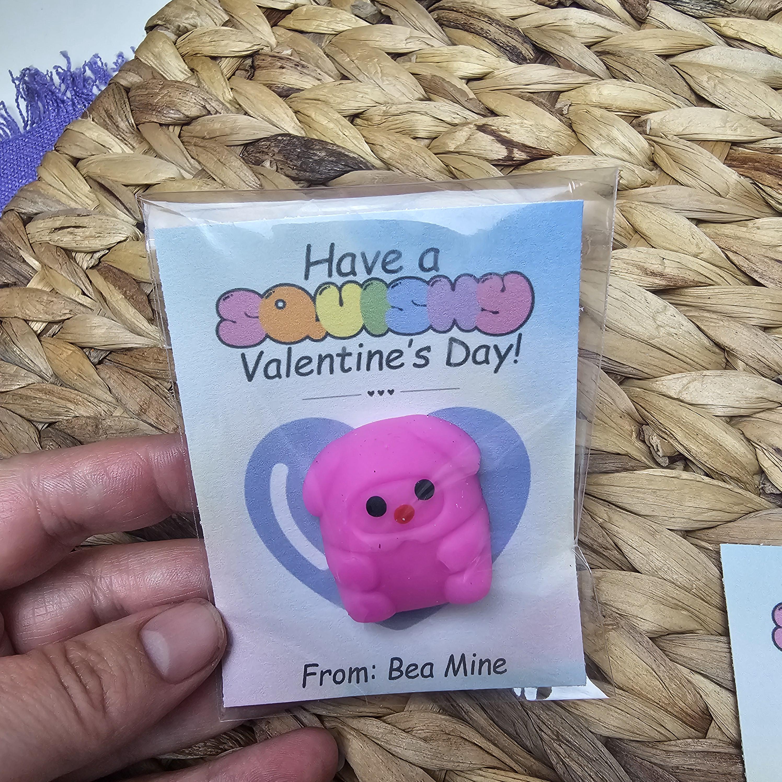 ASSEMBLED Squish Valentine Cards for School - Personalized Non-candy ...