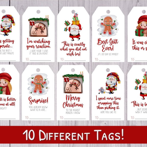 Funny Christmas Tags - Etsy