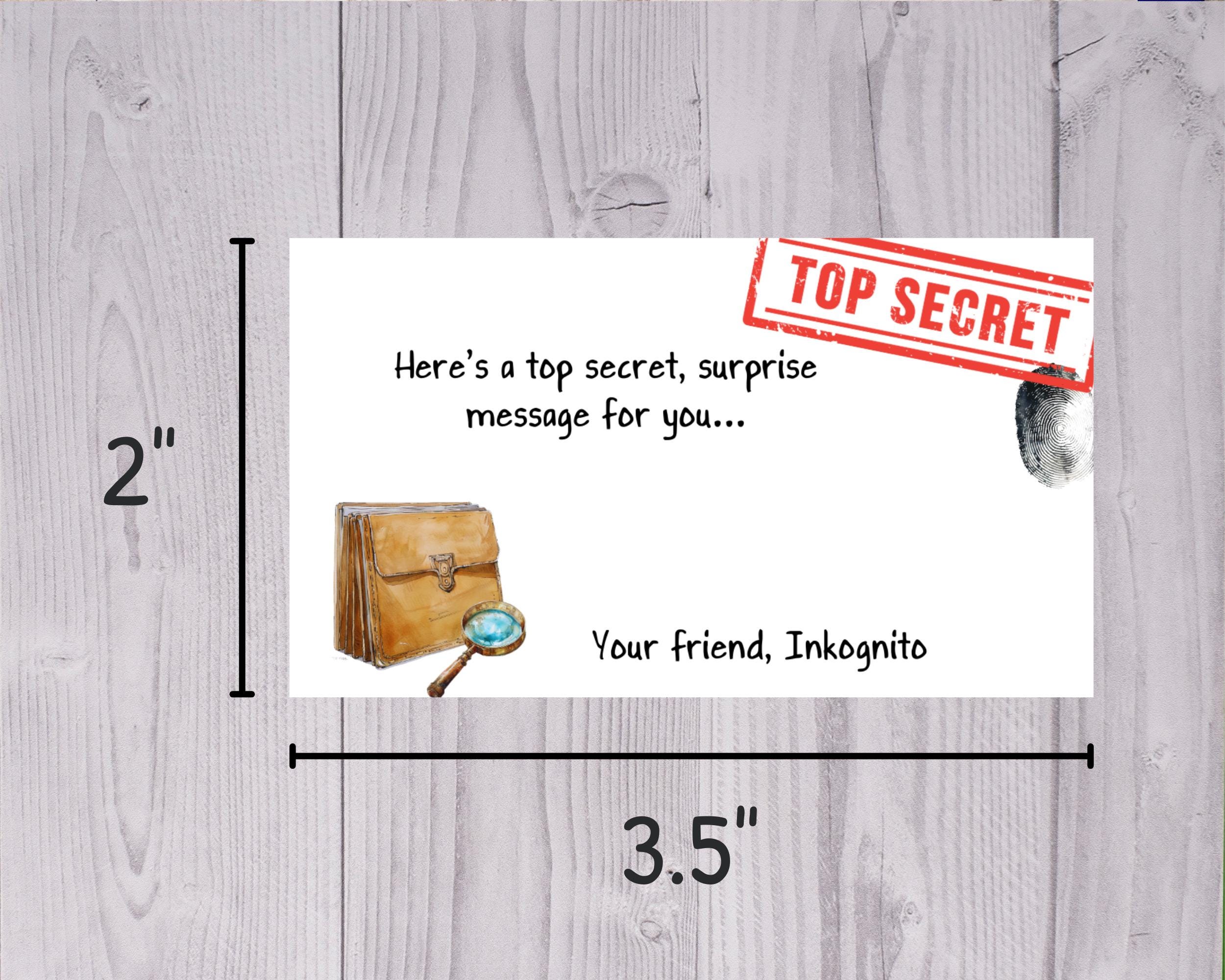 Invisible Ink Valentine for School - Ink Pen Party Favor Tag: Spy Theme ...
