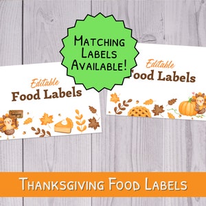 Thanksgiving Party Signs - Printable Sign - Customizable Party Signs ...