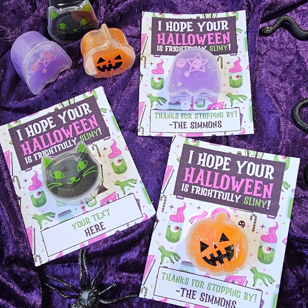 Halloween Slime Gift Tag: Printable Party Favors (PDF) - Etsy